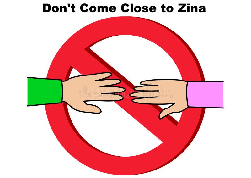 The Warning Sign for Do Not Come Close To Zina Stock Illustration ...