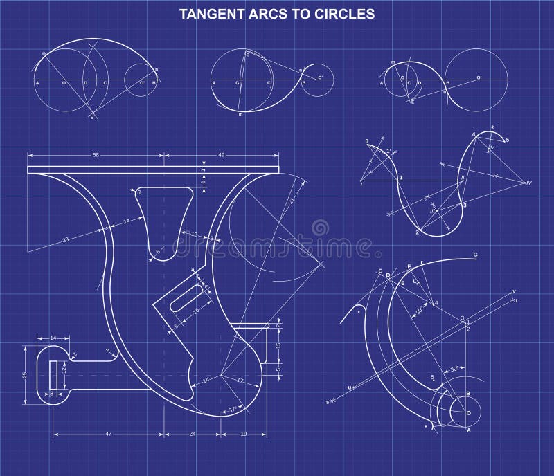 Tangent Lines To Two Circles Stock Vector - Illustration of background ...