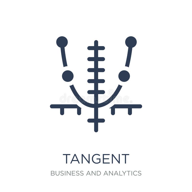 Tangent Icon in Trendy Design Style. Tangent Icon Isolated on White ...