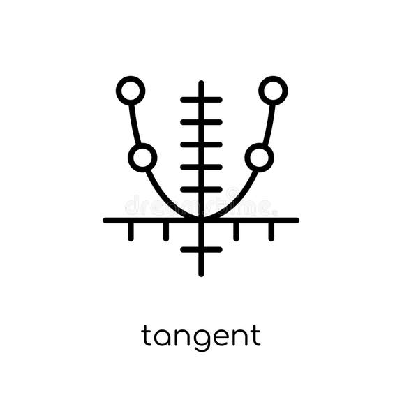 Tangent Icon. Trendy Modern Flat Linear Vector Tangent Icon on W Stock ...