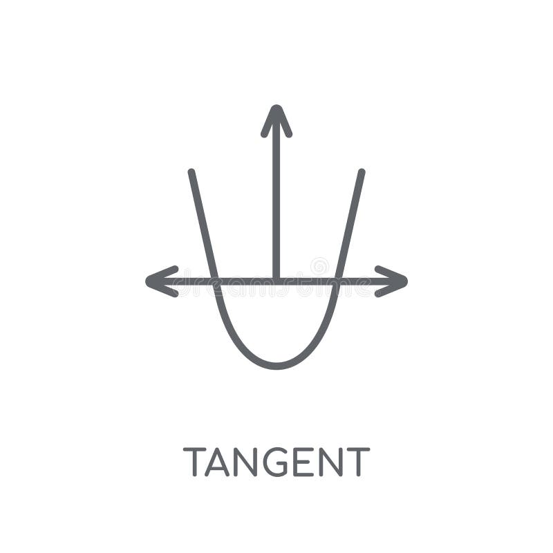 Tangent Linear Icon. Modern Outline Tangent Logo Concept on Whit Stock ...