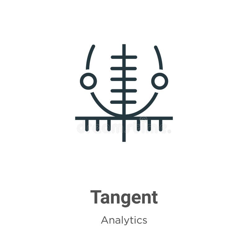 Tangent Outline Vector Icon. Thin Line Black Tangent Icon, Flat Vector ...