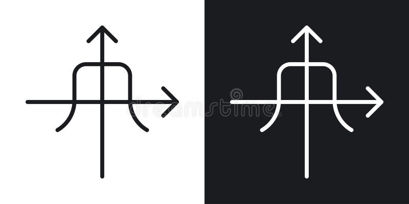 Tangent Thin Line Vector Icon Set Stock Vector - Illustration of ...