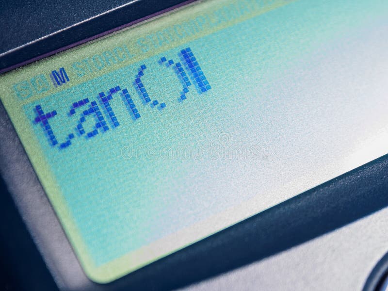 Tangent is a Trigonometry Function Displayed on the Calculator Screen ...