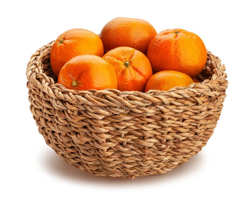 Tangerine Basket Path Isolated Stock Photo - Image of isolated ...