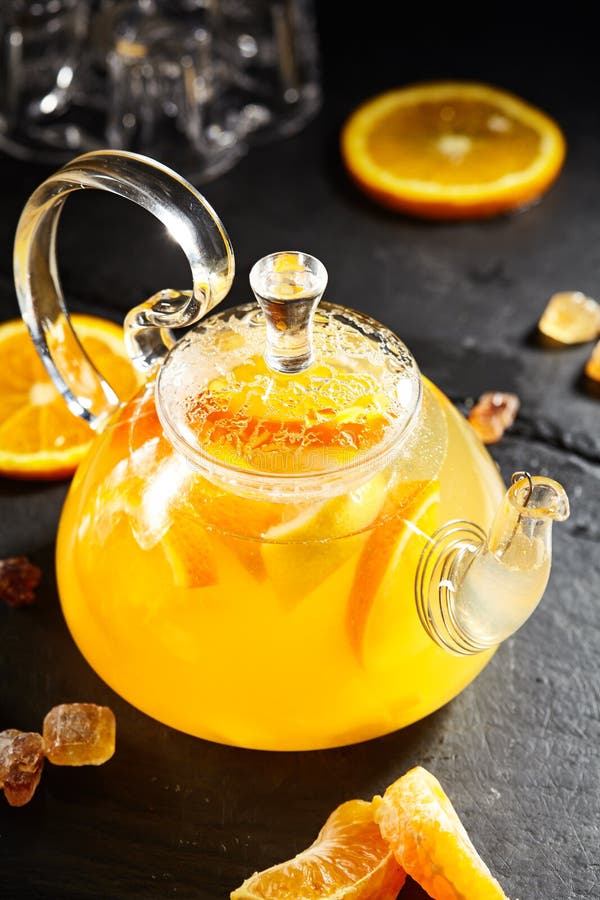 Tangerine Ginger Tea stock image. Image of beverage, natural - 81526261