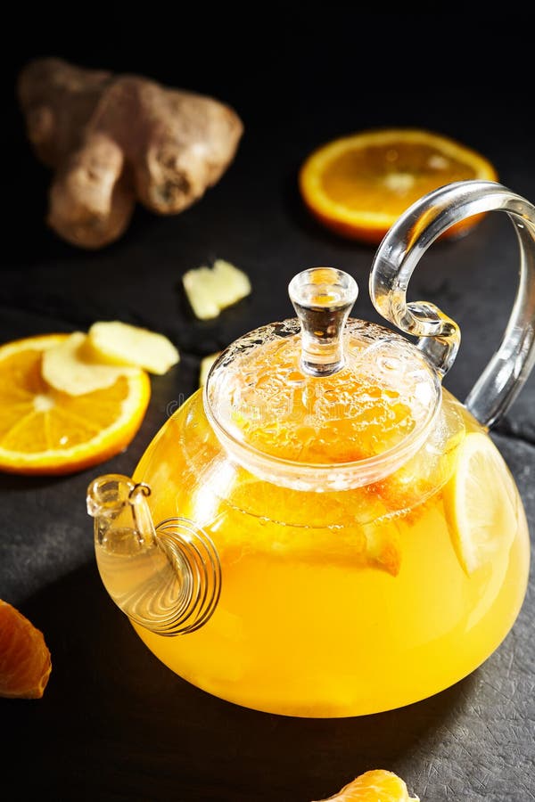 Tangerine Ginger Tea stock image. Image of juicy, citrus - 81546907
