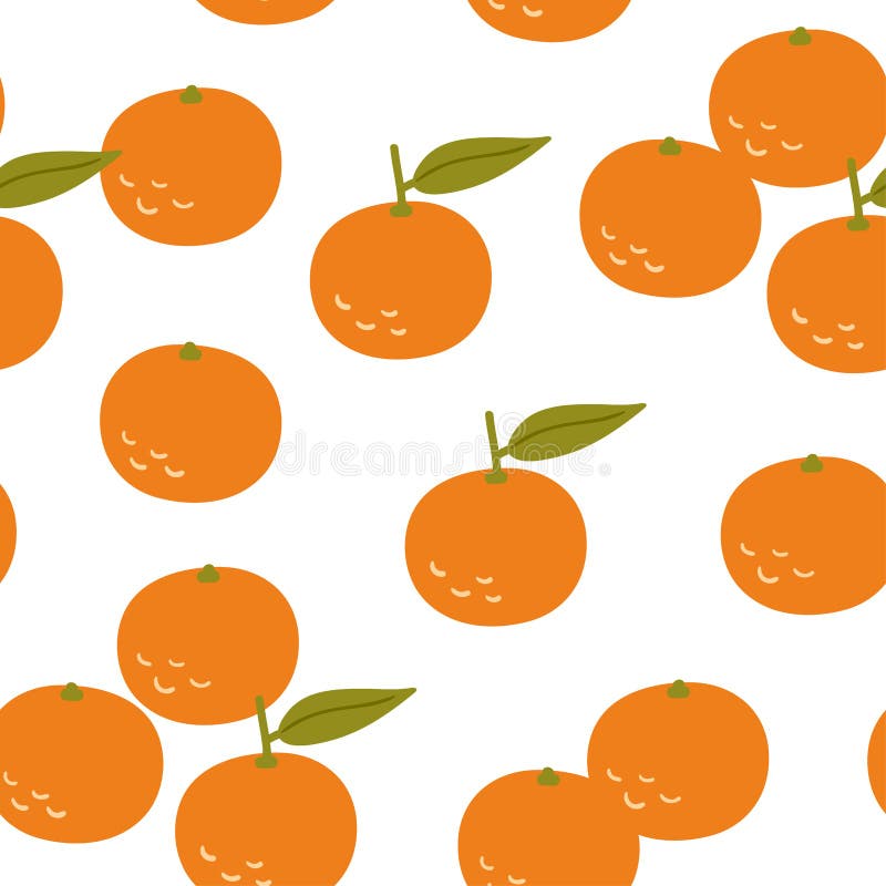 Tangerine seamless pattern stock vector. Illustration of mandarin ... Tangerine seamless pattern stock vector. Illustration of mandarin ...
