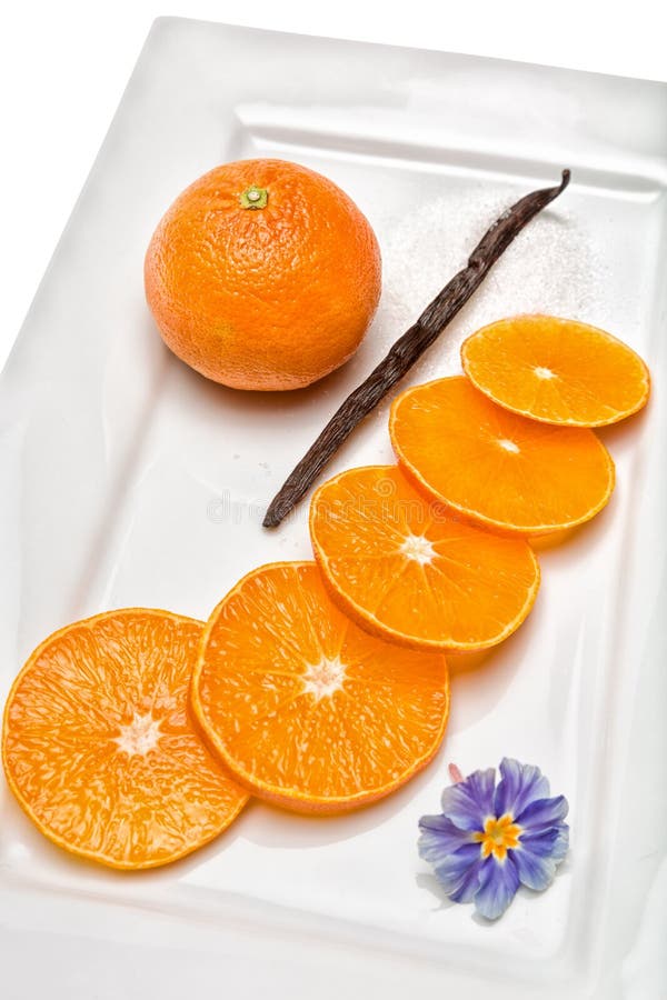 Tangerine with vanilla pod stock image. Image of color - 38080021
