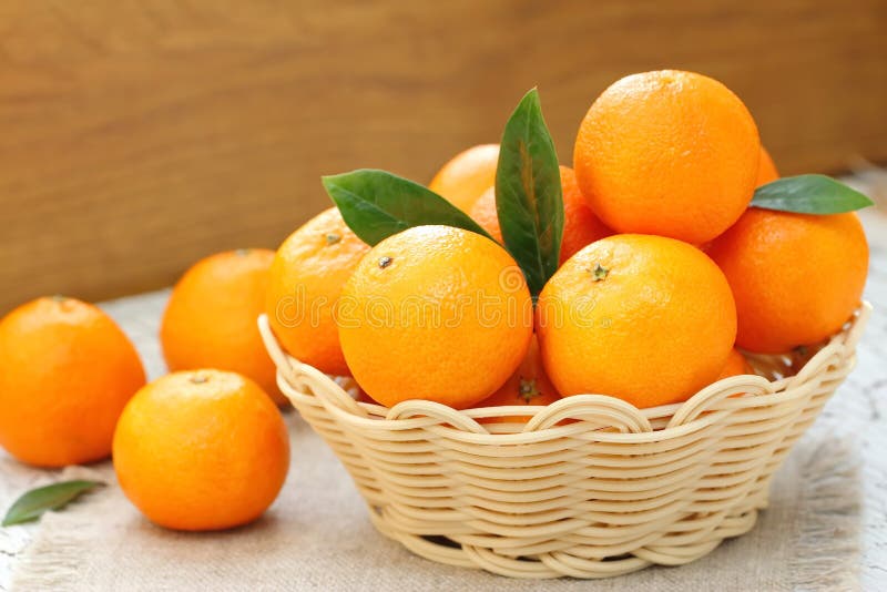 Mandarin Oranges in Basket with Chinese New Year Red Packets and Mini ...