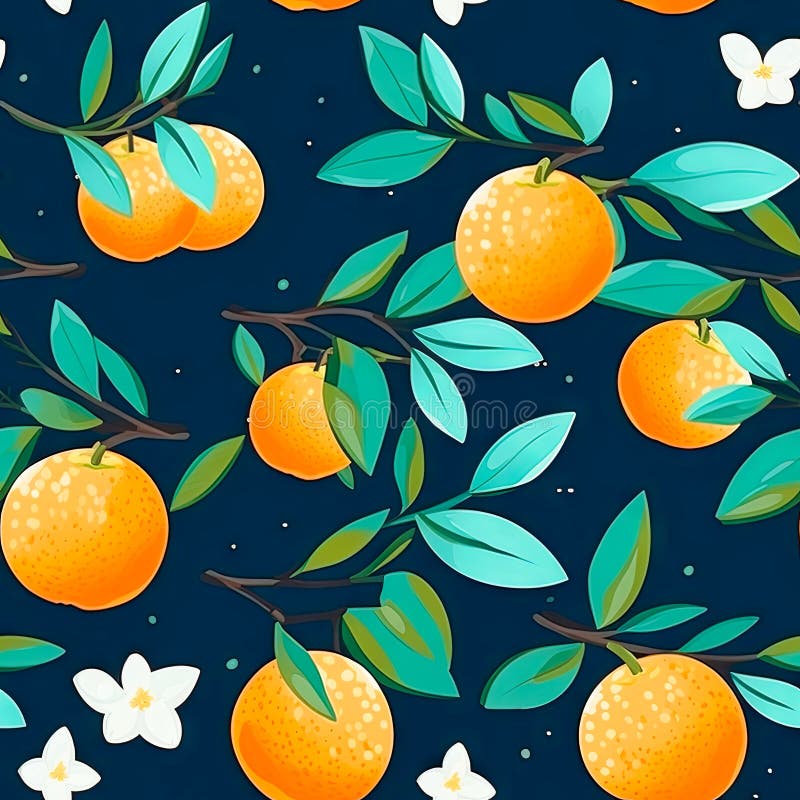 Tangerines with Shadow Pattern Banner Wallpaper Stock Photo - Image of ...