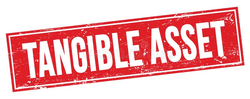 TANGIBLE ASSET Text on Red Grungy Rectangle Stamp Stock Illustration ...