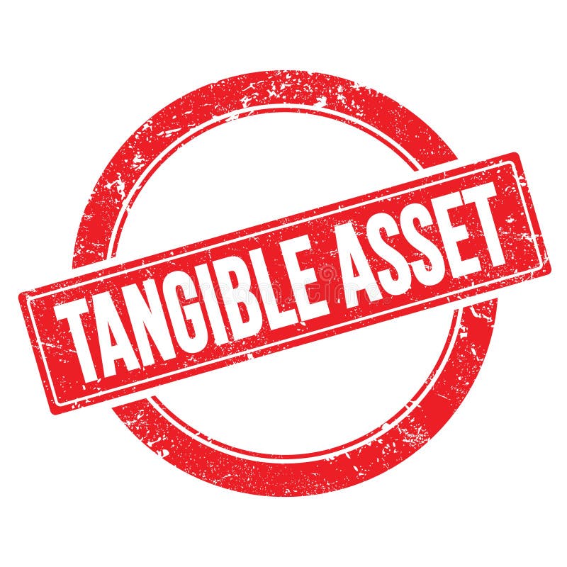 TANGIBLE ASSET Text on Red Grungy Round Stamp Stock Illustration ...