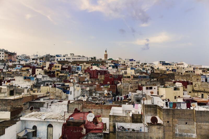 Tangier panoramic view editorial photography. Image of africa - 135686682