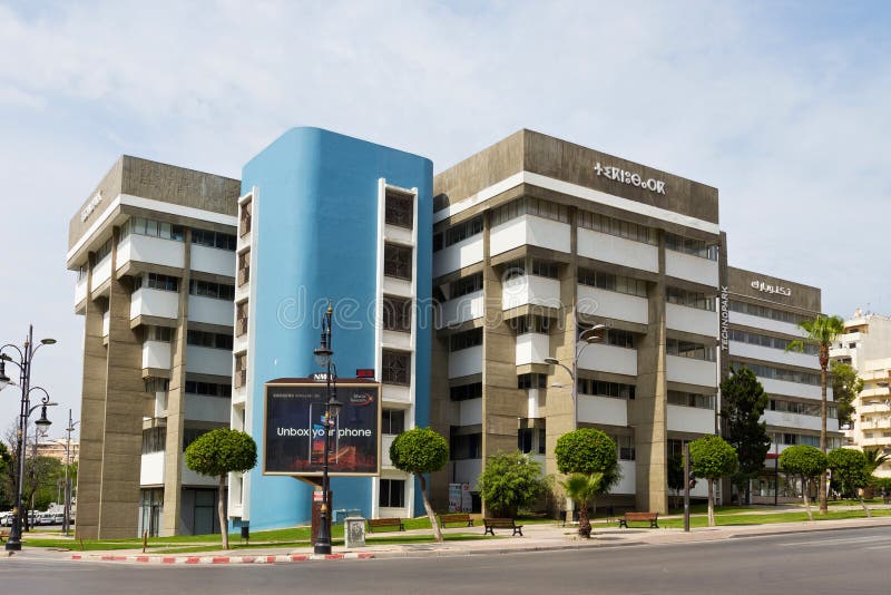 TANGIER, MOROCCO - MAY 27, 2017: View of the Technopark Building in the ...