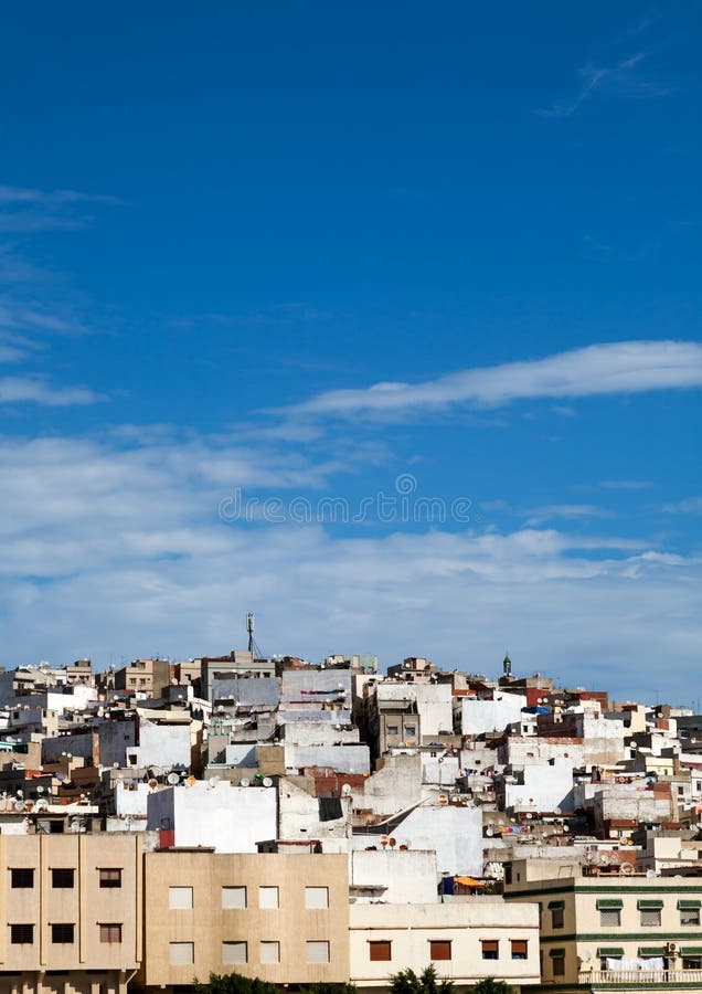 Lighthouse in Cap Malabata, Tangier, Morocco Stock Image - Image of ...