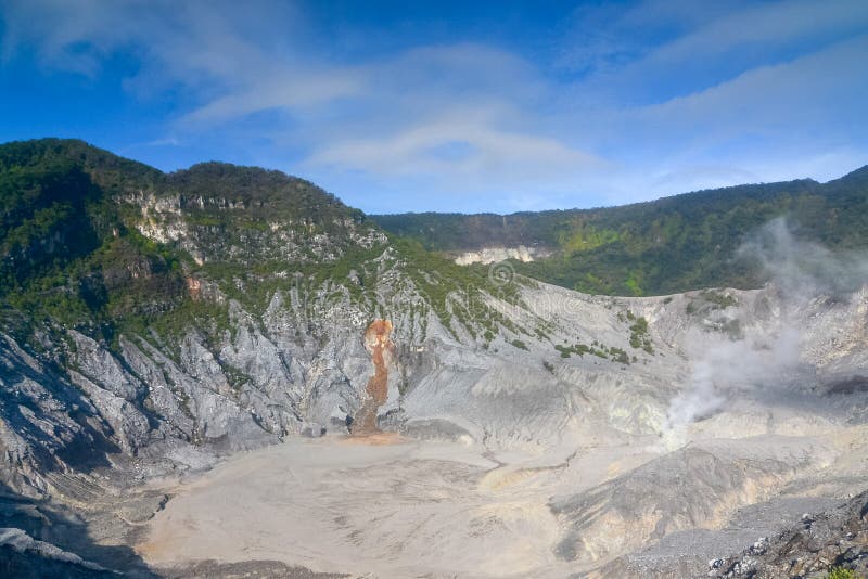 Tangkuban Parahu Crater. Beautiful Mountain of West Java Indonesia ...