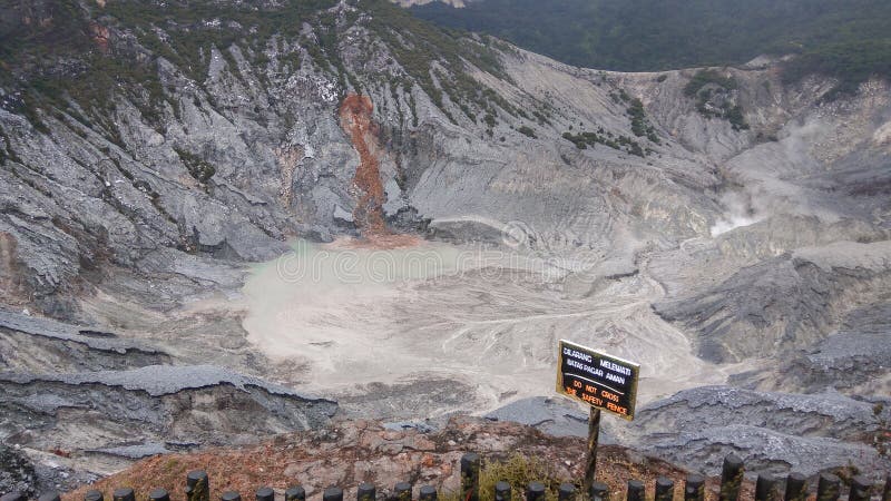 Tangkuban Parahu Crater View, Lembang Indonesia Stock Photo - Image of ...