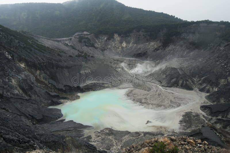 Tangkuban Perahu Mountain, Indonesian Beautiful Stock Photo - Image of ...