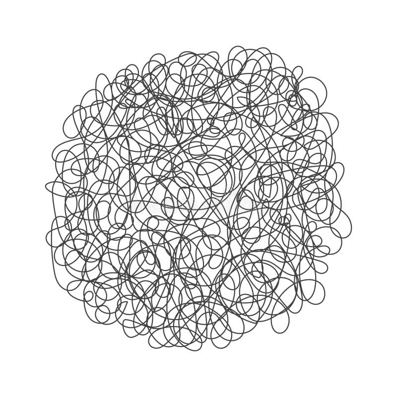 Scribble ball stock vector. Illustration of doodle, shadow - 8104186