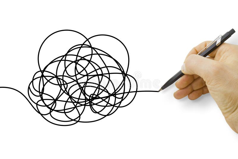 Man with Confusing Tangle of Thoughts Stock Image - Image of confusion ... Man with Confusing Tangle of Thoughts Stock Image - Image of confusion ...