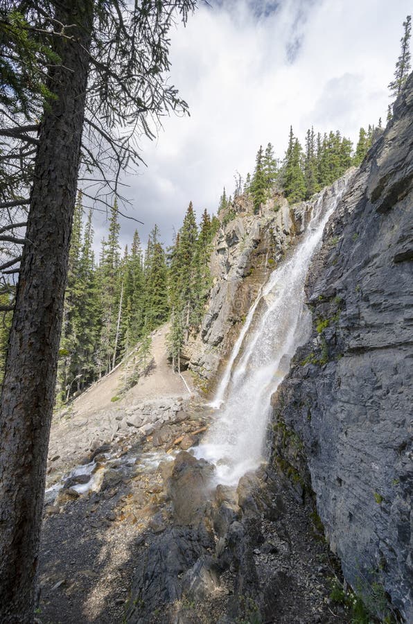 Tangle Creek Falls in Canada Stock Image - Image of waterfall, tangle ...