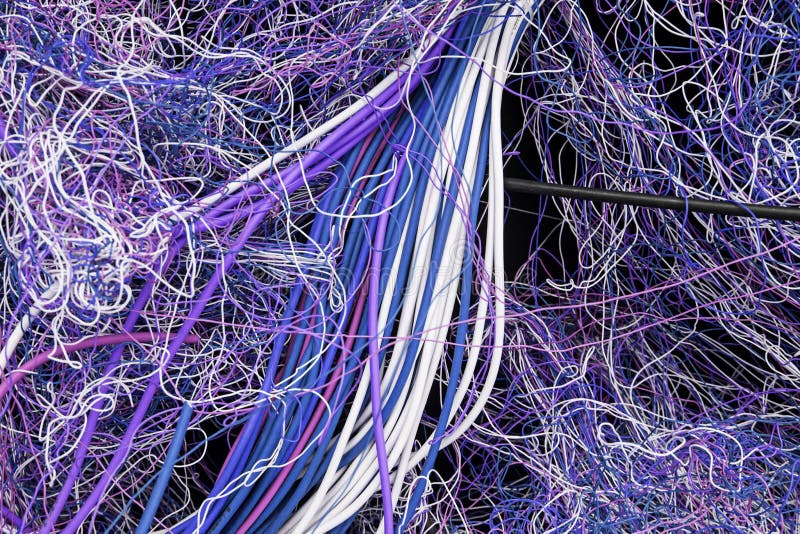 Tangle of Electrical Cables Stock Image - Image of electrical, chaotic ...