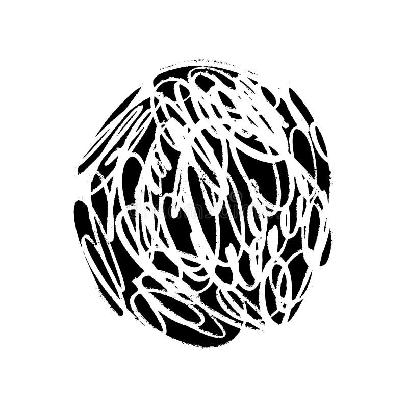 Abstract Grunge Spot, Brush Strokes, Scribble. Vector, Clipart Stock ...