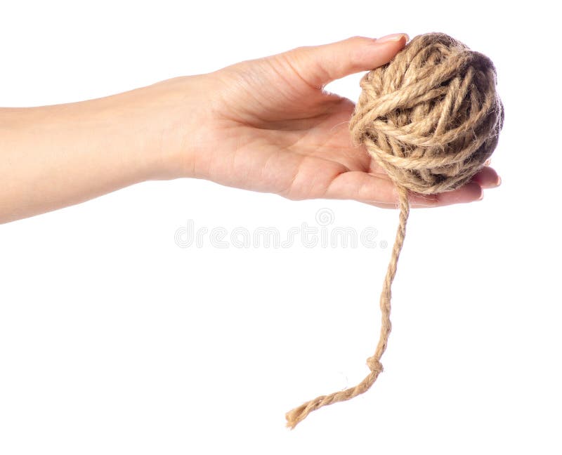 Tangle of rope in hand stock photo. Image of ball, object - 118930082