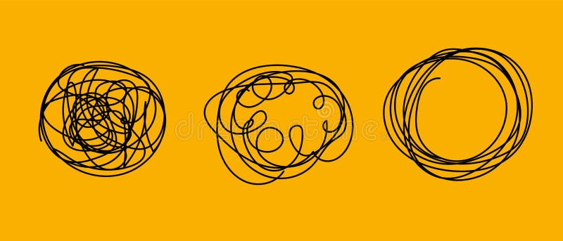 Tangle Tangled and Untangled Stock Vector - Illustration of ...