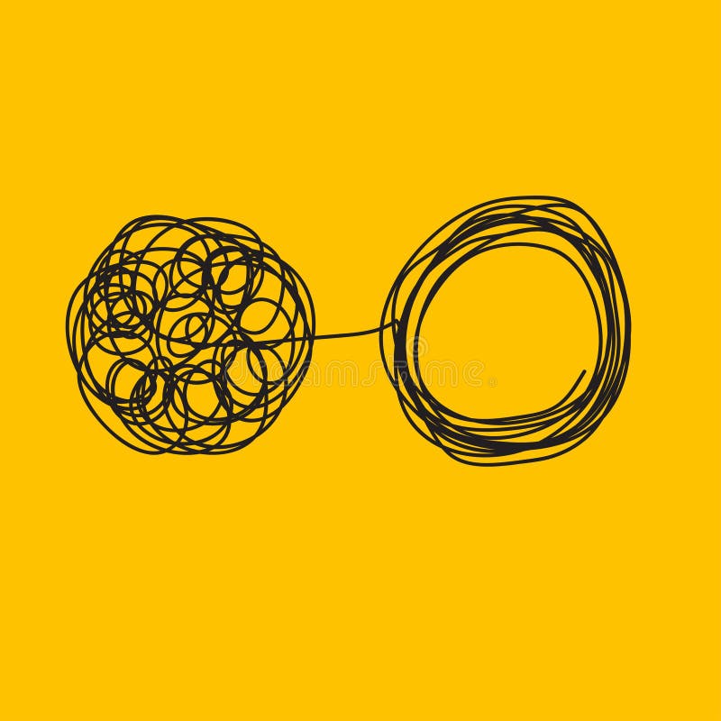 Tangle and Untangle Concept. Psychotherapy, Psychology Doodle ... Tangle and Untangle Concept. Psychotherapy, Psychology Doodle ...