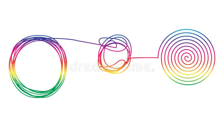 Tangle and Untangle, Psychotherapy and Psychology Concept Problems ...