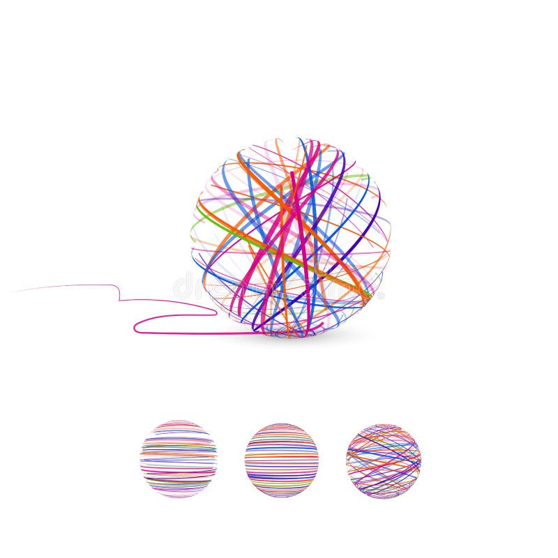 Tangle Vector Illustration. Ball of Thread for Knitting. Stock Vector ...