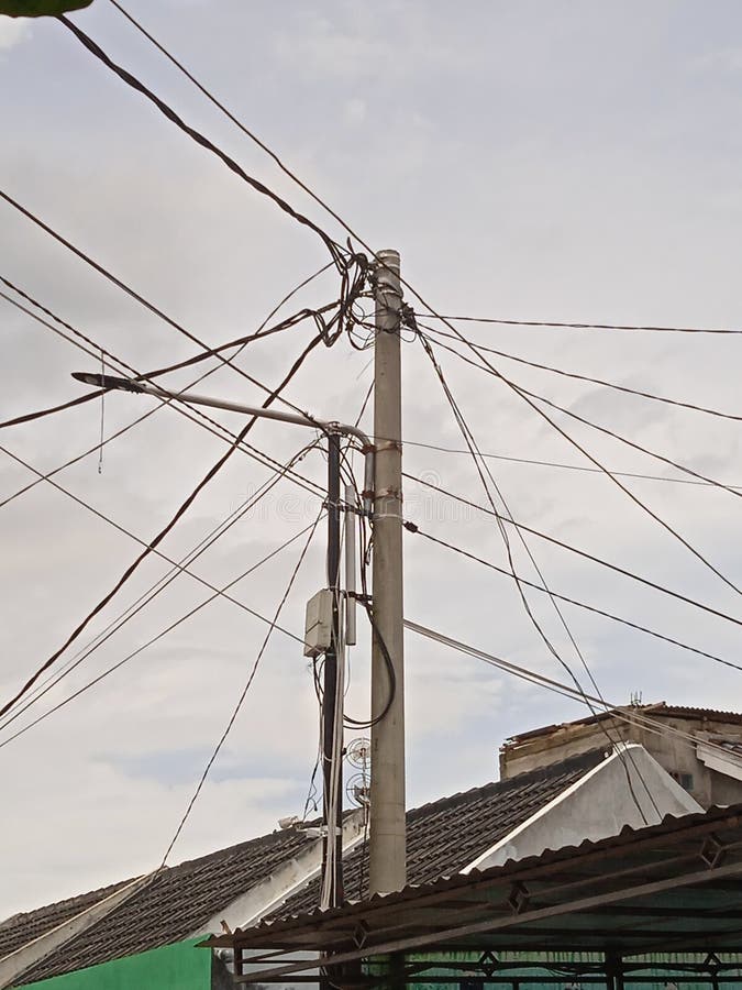 Tangle wire Electricity stock image. Image of industry - 262559609