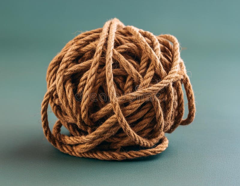 A Tangled Ball of Rope Symbolizing the Confusion Stock Photo - Image of ...