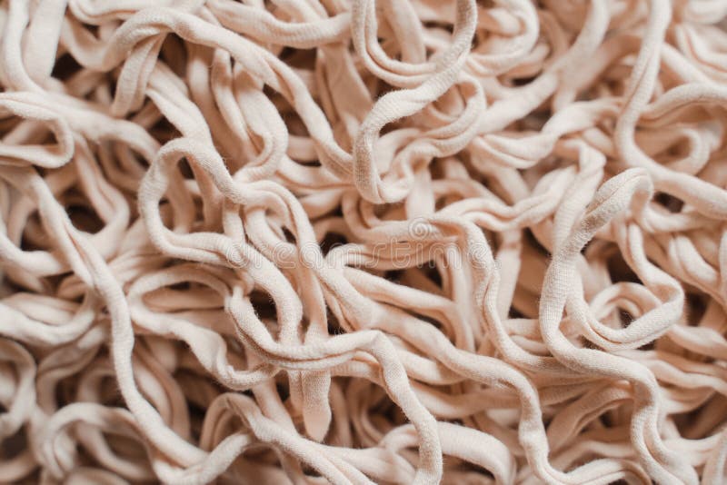 Tangled Beige Threads Yarn Noodles Texture Background Stock Photo ...