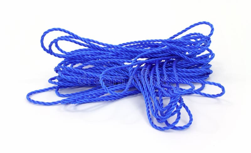 Tangled blue rope stock photo. Image of synthetic, security - 18639100