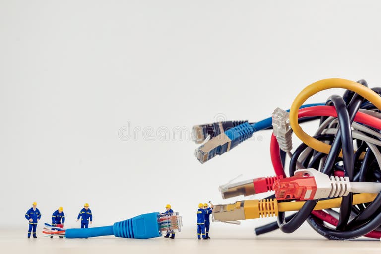 Tangled Bunch of Network Cables. Technology Concept Stock Image - Image ...