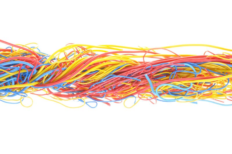Tangled Cables in Telecommunication Networks Stock Image - Image of ...
