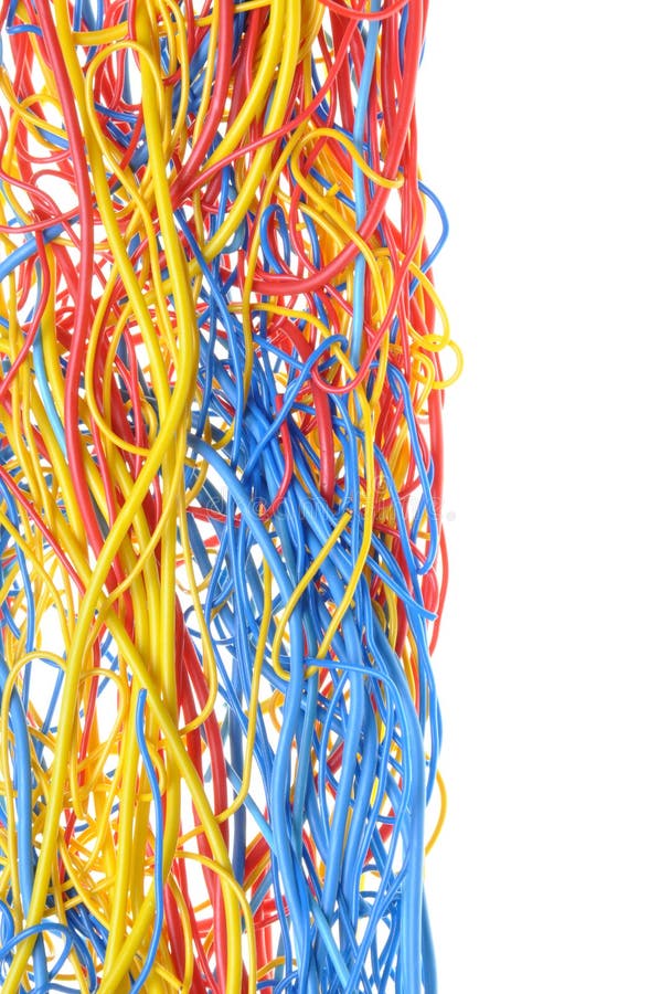 Ball of tangled cables stock image. Image of bunch, colorful - 30204665