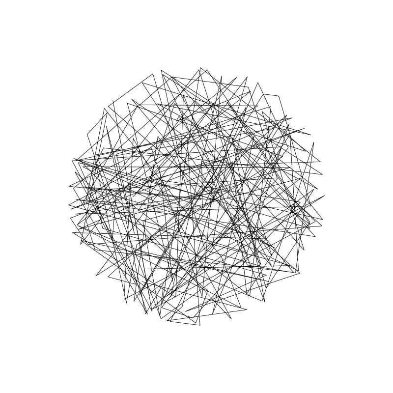 Tangled Circle Clew. Vector Outline Illustration Stock Vector ...