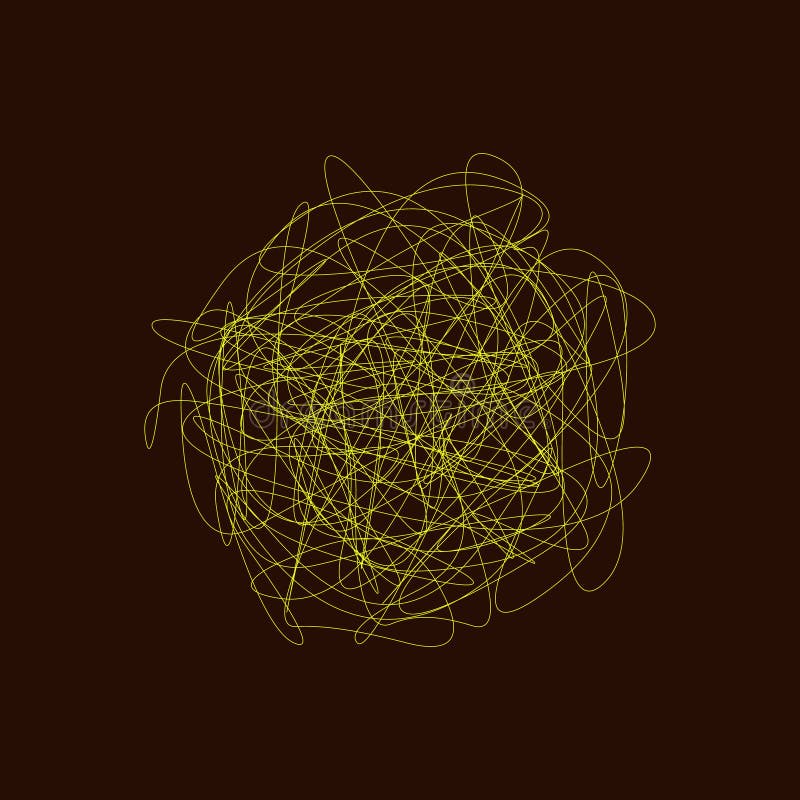 Tangled Circle Clew. Vector Outline Illustration Stock Vector ...