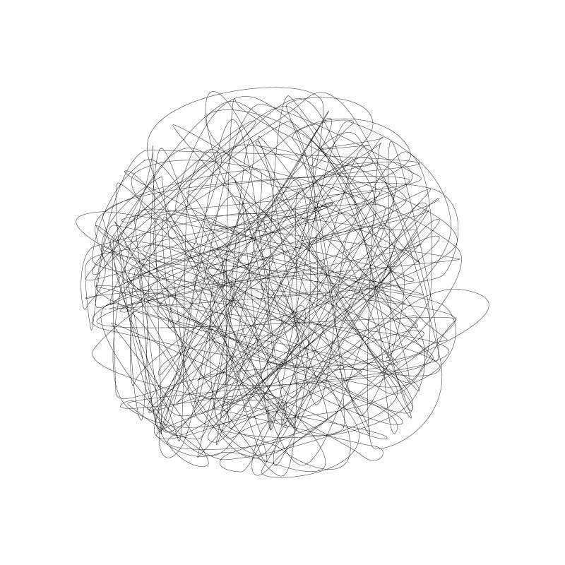 Tangled Circle Clew. Vector Outline Illustration Stock Vector ...