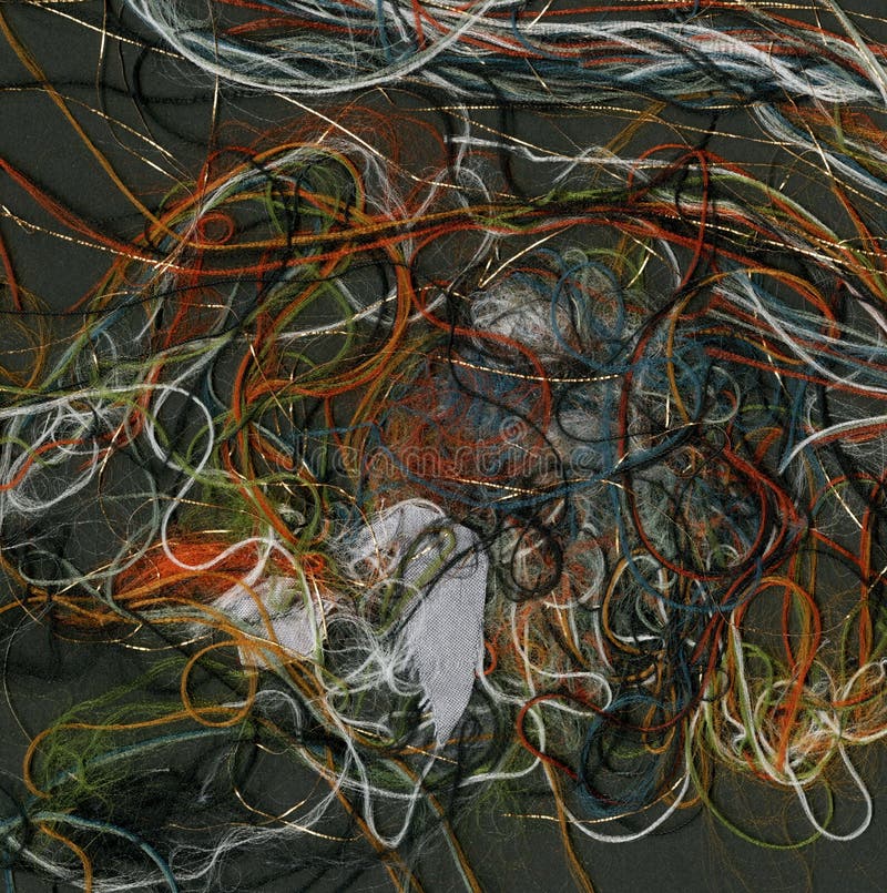 Rainbow Threads Flowing stock illustration. Illustration of dark - 4478873