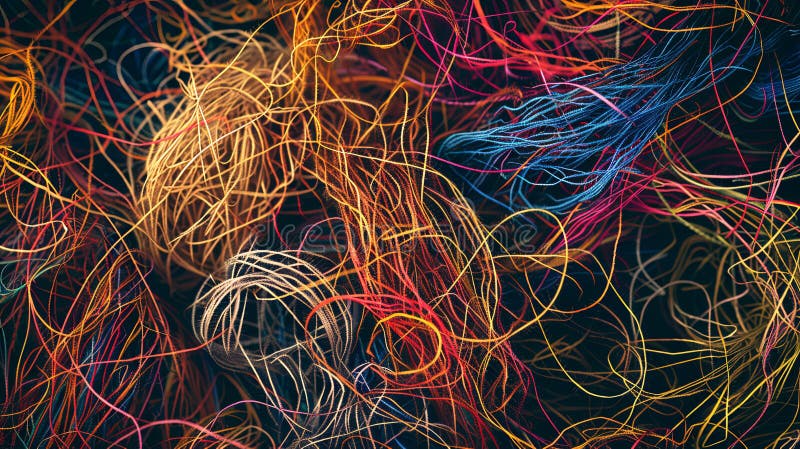 Tangled Colorful Wires stock image. Image of multicolored - 308357967