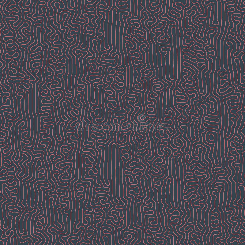 Tangled Curved Lines Psychedelic Complexity Pattern Vector Red Black Abstraction Stock Vector ...