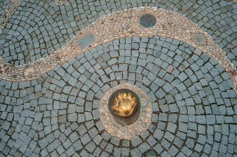 Tangled Decorative Path Made with Pebbles Stock Photo - Image of ...