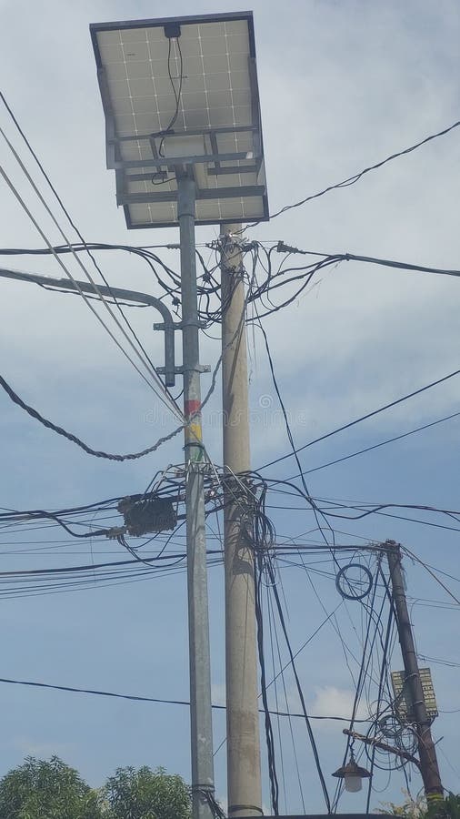 Tangled Electric Pole Wires Stock Photo - Image of installed, cables ...