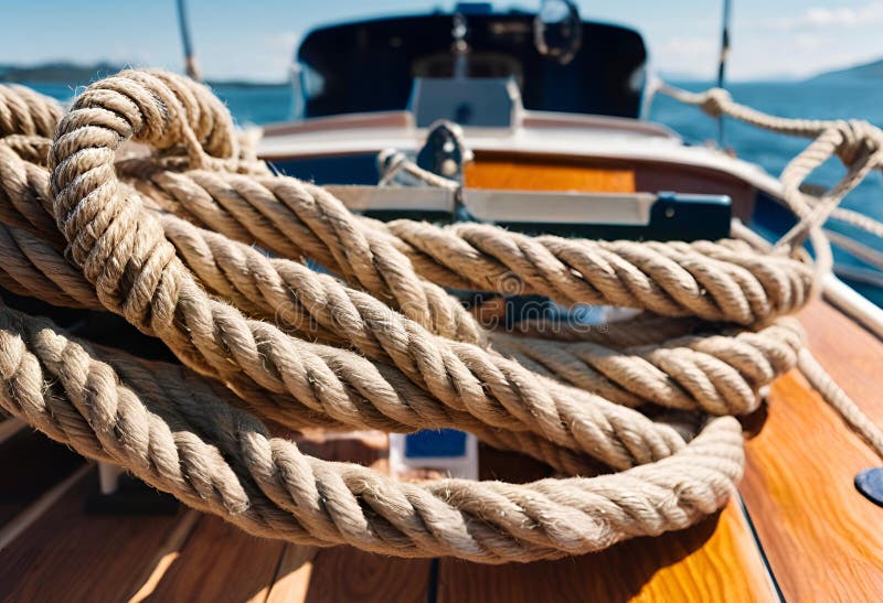 Tangled Large Rope, Still Reusable for Various Purposes.AI Generated ...