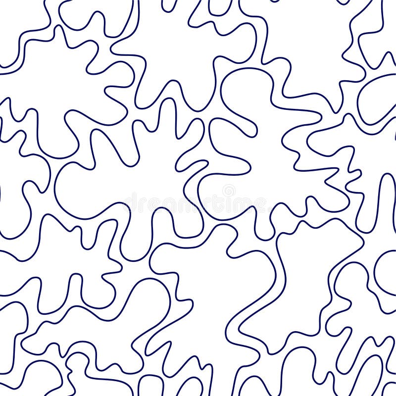 Tangled Line Seamless Pattern. Handwritten Doodles. Lines and Shapes ...
